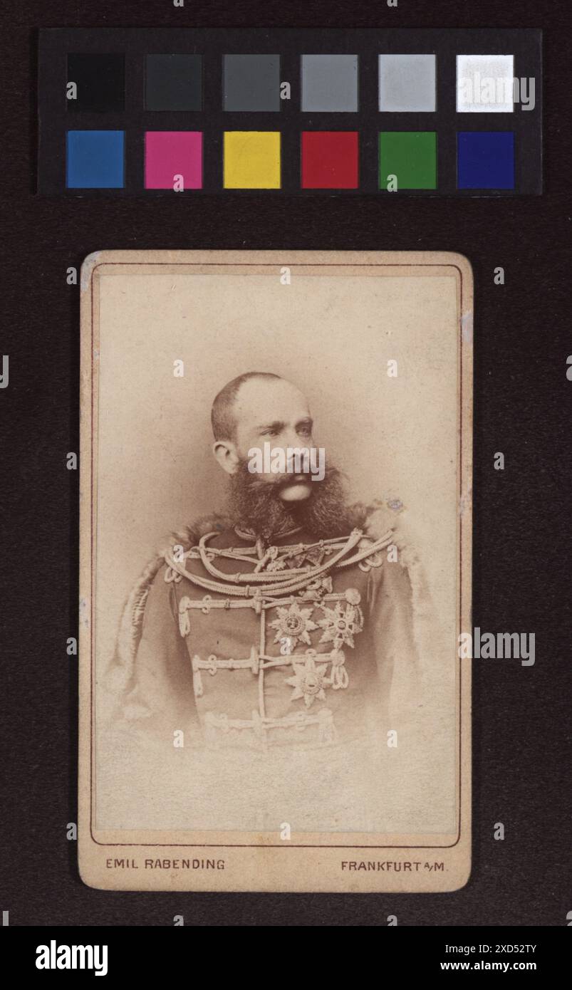 Portrait of Kaiser Franz Joseph I of Austria wearing a Hungarian field ...
