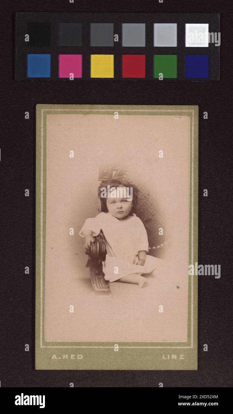 Portrait of Irma Moser as a child, sister of Ludwig Moser, photographed ...