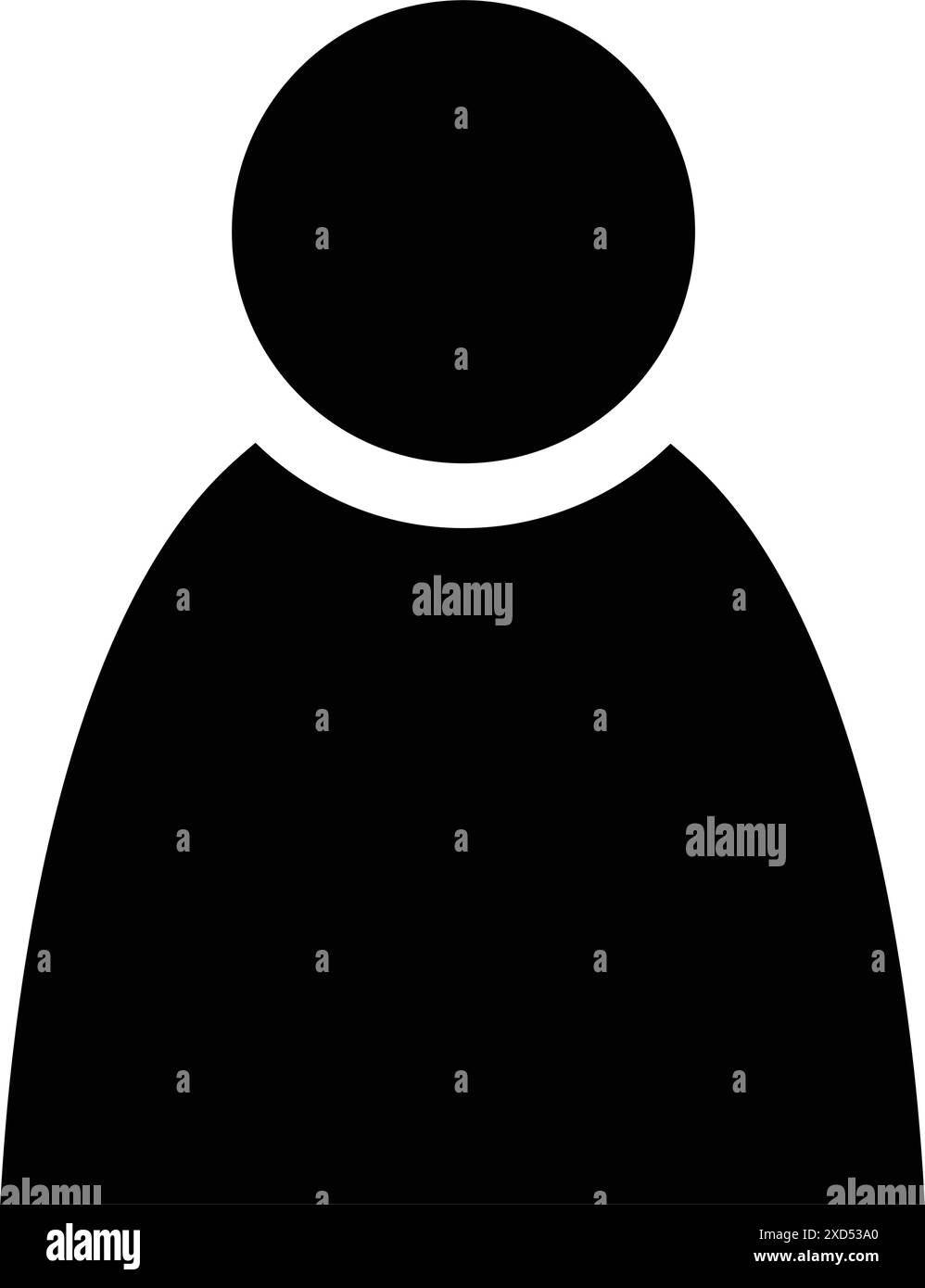 User or person - modern thin line icon. Simple black silhouette vector ...