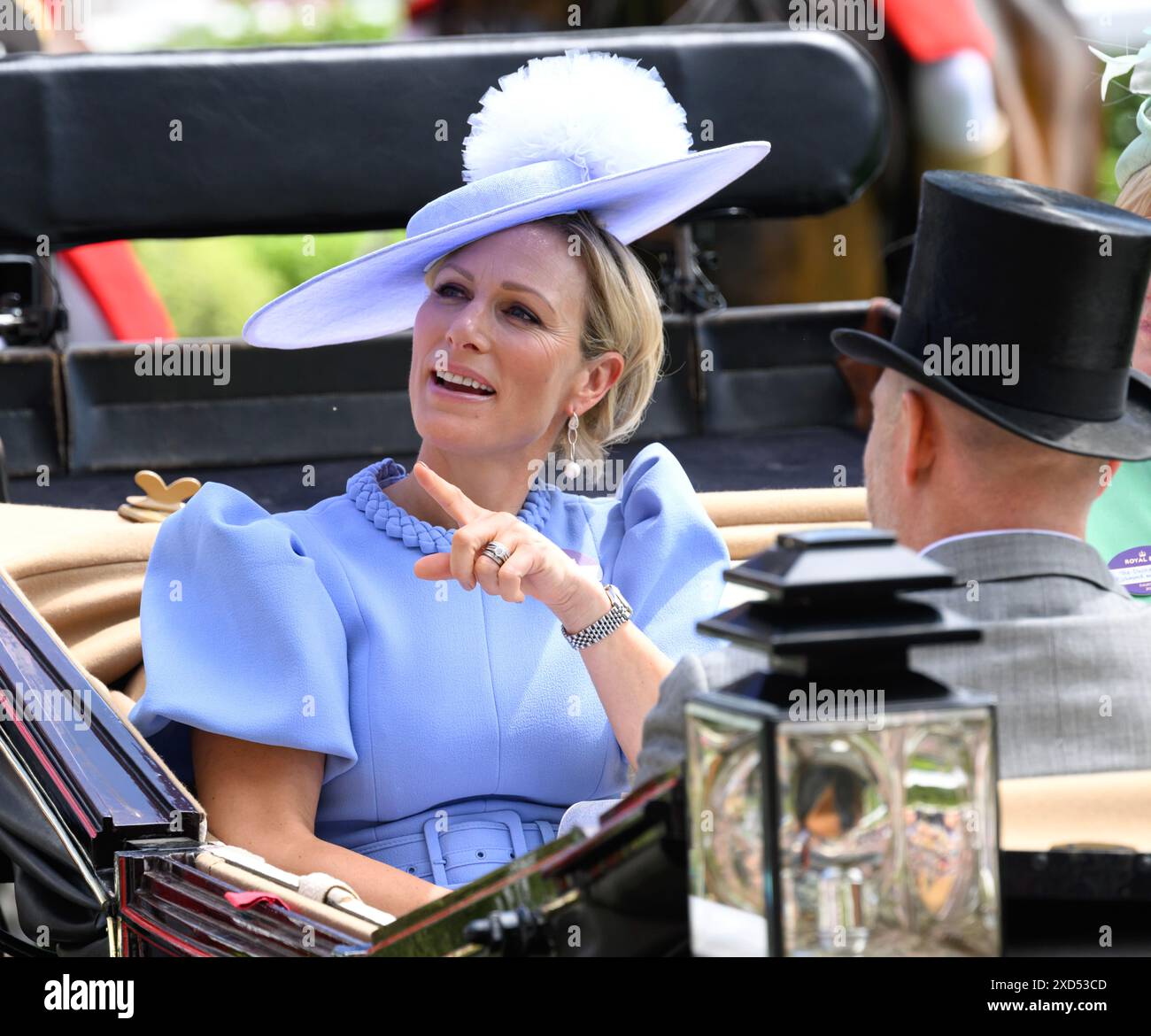 Ascot, UK. June 20th, 2024. Zara Tindall attending day three of Royal ...