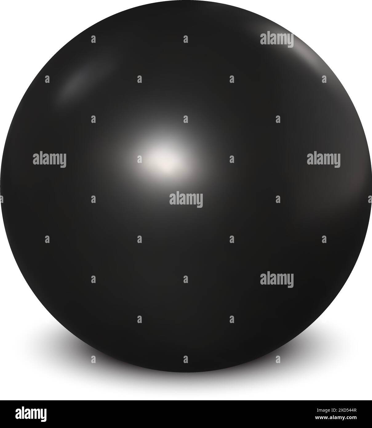 shiny black metal ball isolated. Vector illustration Stock Vector Image ...
