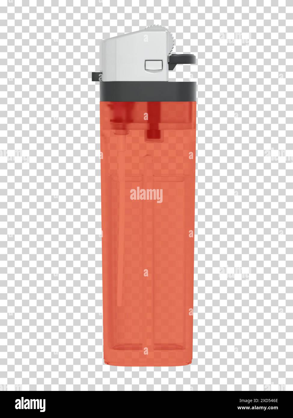 Plastic transparent classic lighter on checkered background Stock ...