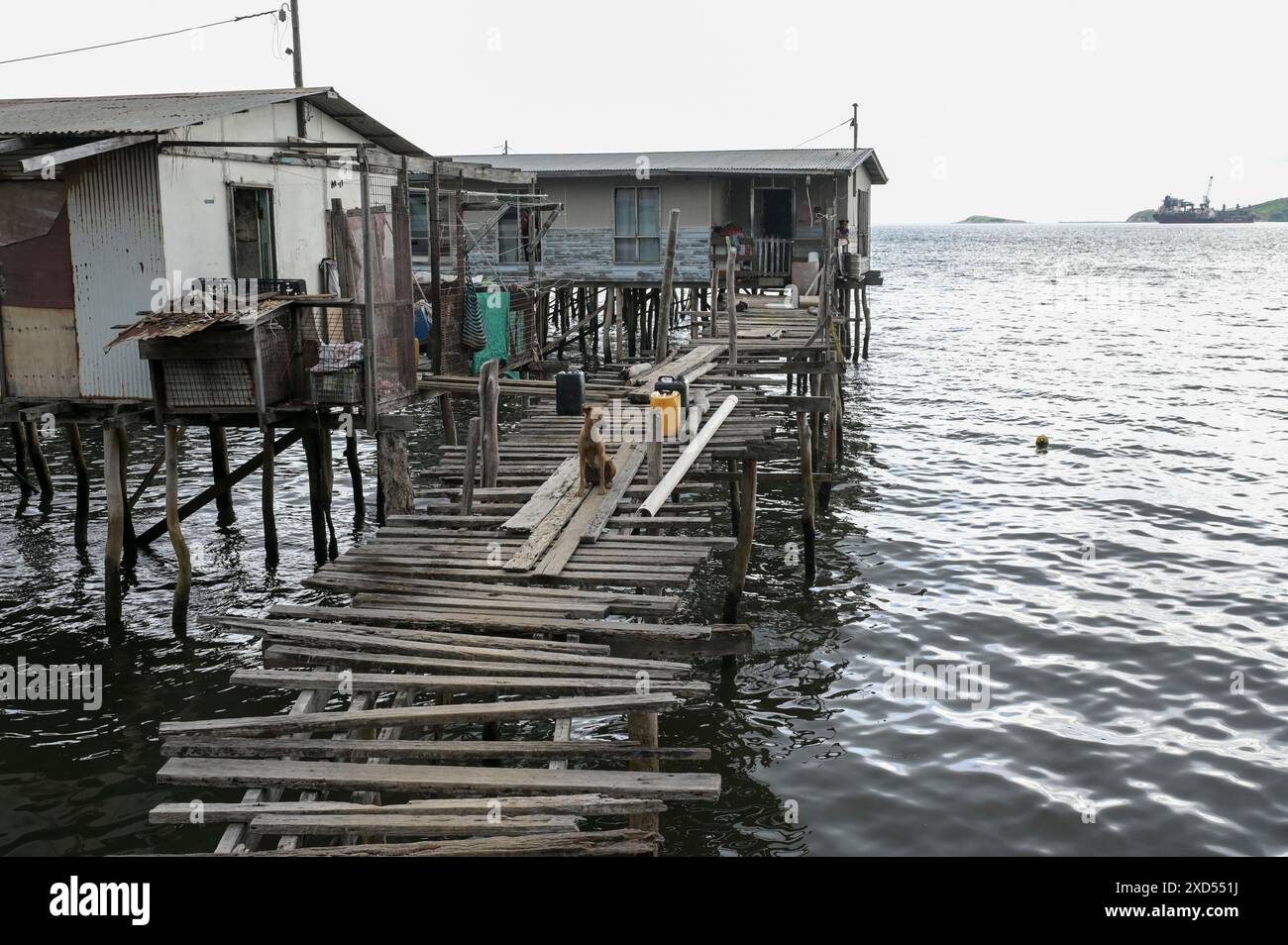 PAPUA NEW GUINEA, capital city Port Moresby, settlement Hanuabada with ...