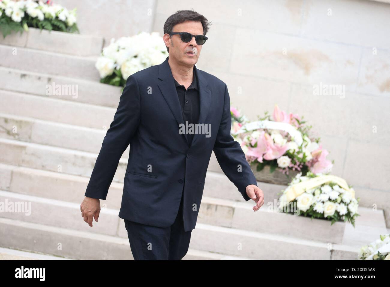 Paris, France. 20th June, 2024. François Ozon leaving the funeral ...