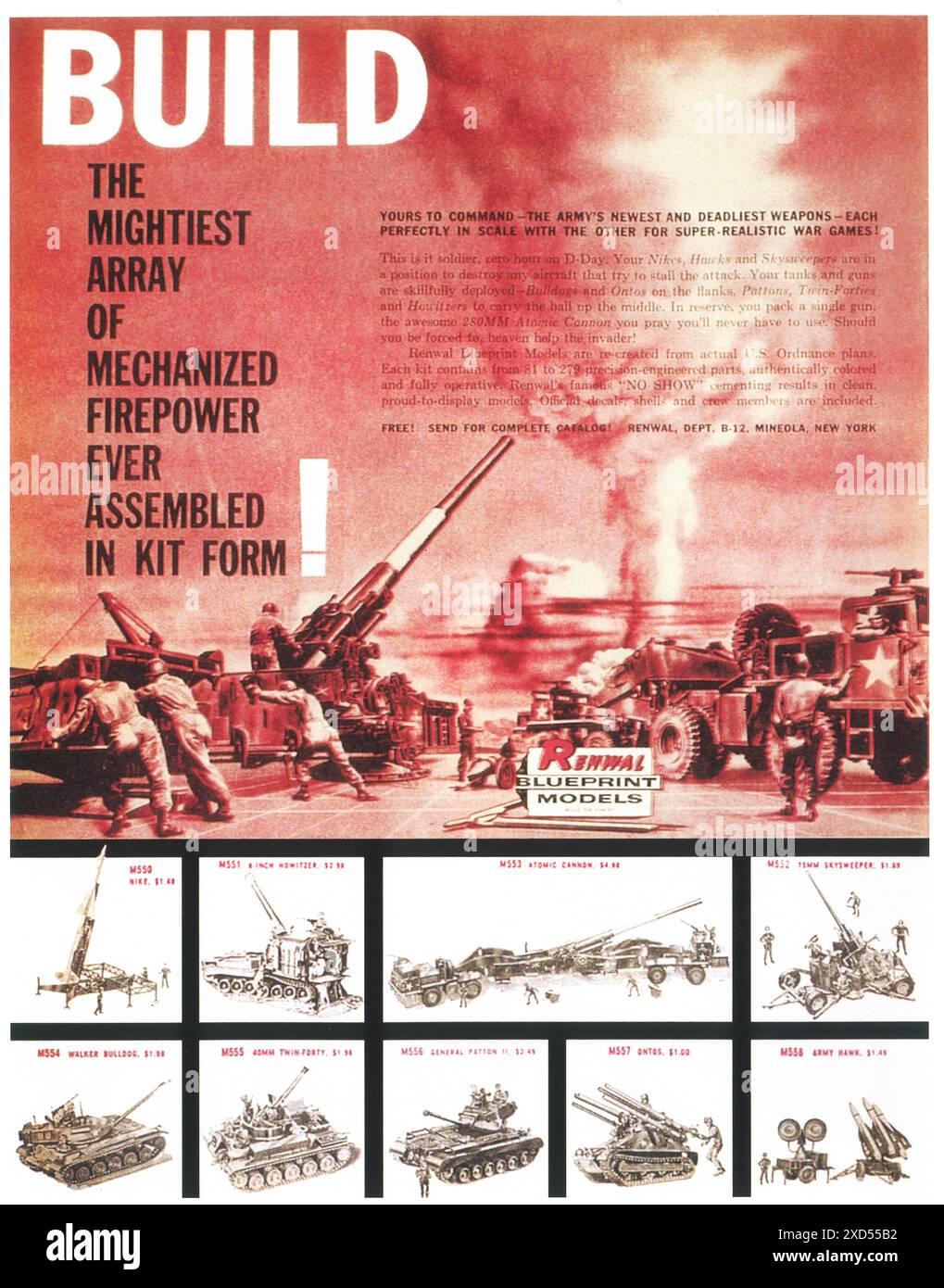 1960 Renwal Blueprint Models Military ad Stock Photo - Alamy