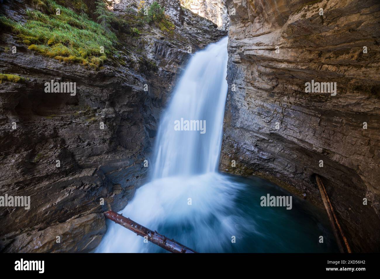 Johnston Canyon Lower Falls beautiful natural scenery. Banff National ...