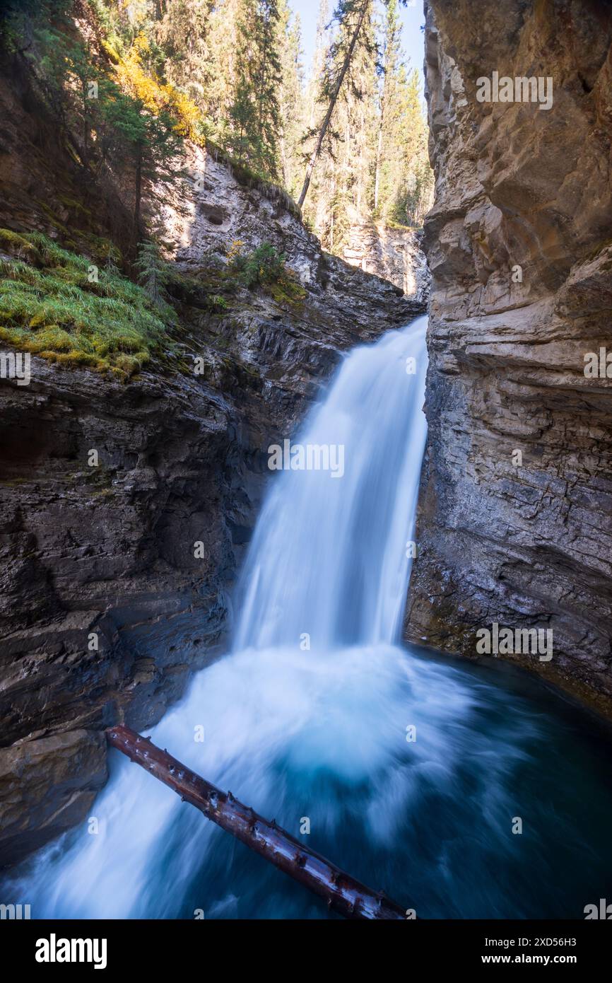 Johnston Canyon Lower Falls beautiful natural scenery. Banff National ...