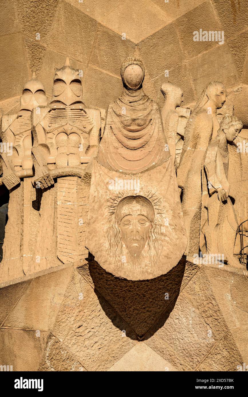 Sculptures of the Passion Facade of the Sagrada Família, made by Josep ...