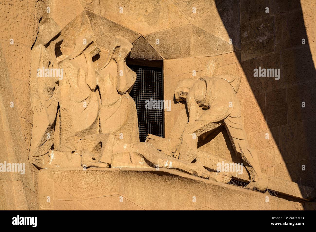 Sculptures of the Passion Facade of the Sagrada Família, made by Josep ...