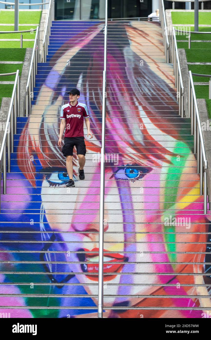 London, UK. 20 June 2024. A member of the public with the new 'Swiftie ...