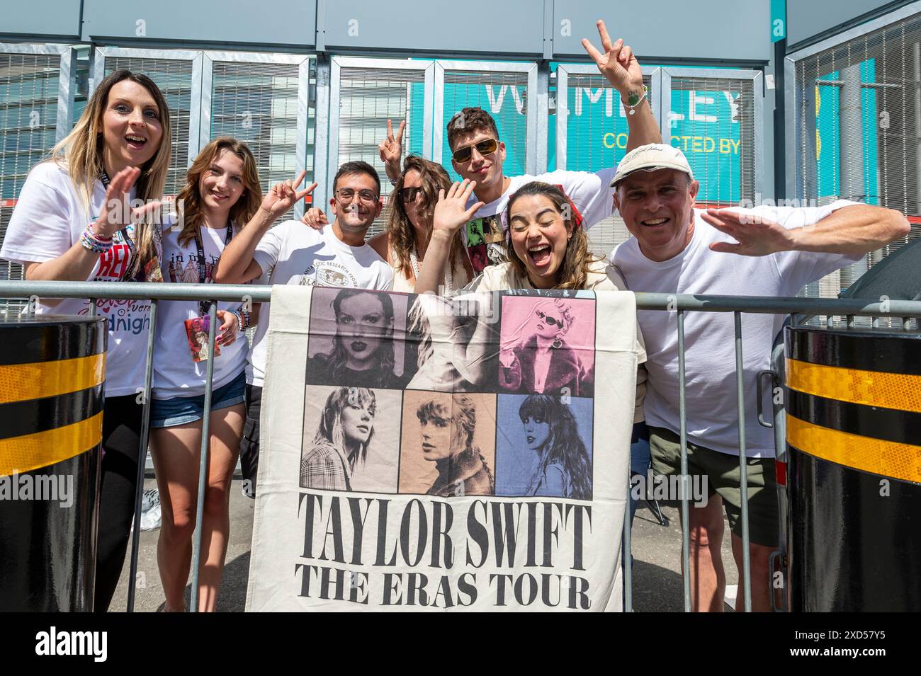 London, UK. 20 June 2024. The first fans (Swifties) at the front of the ...