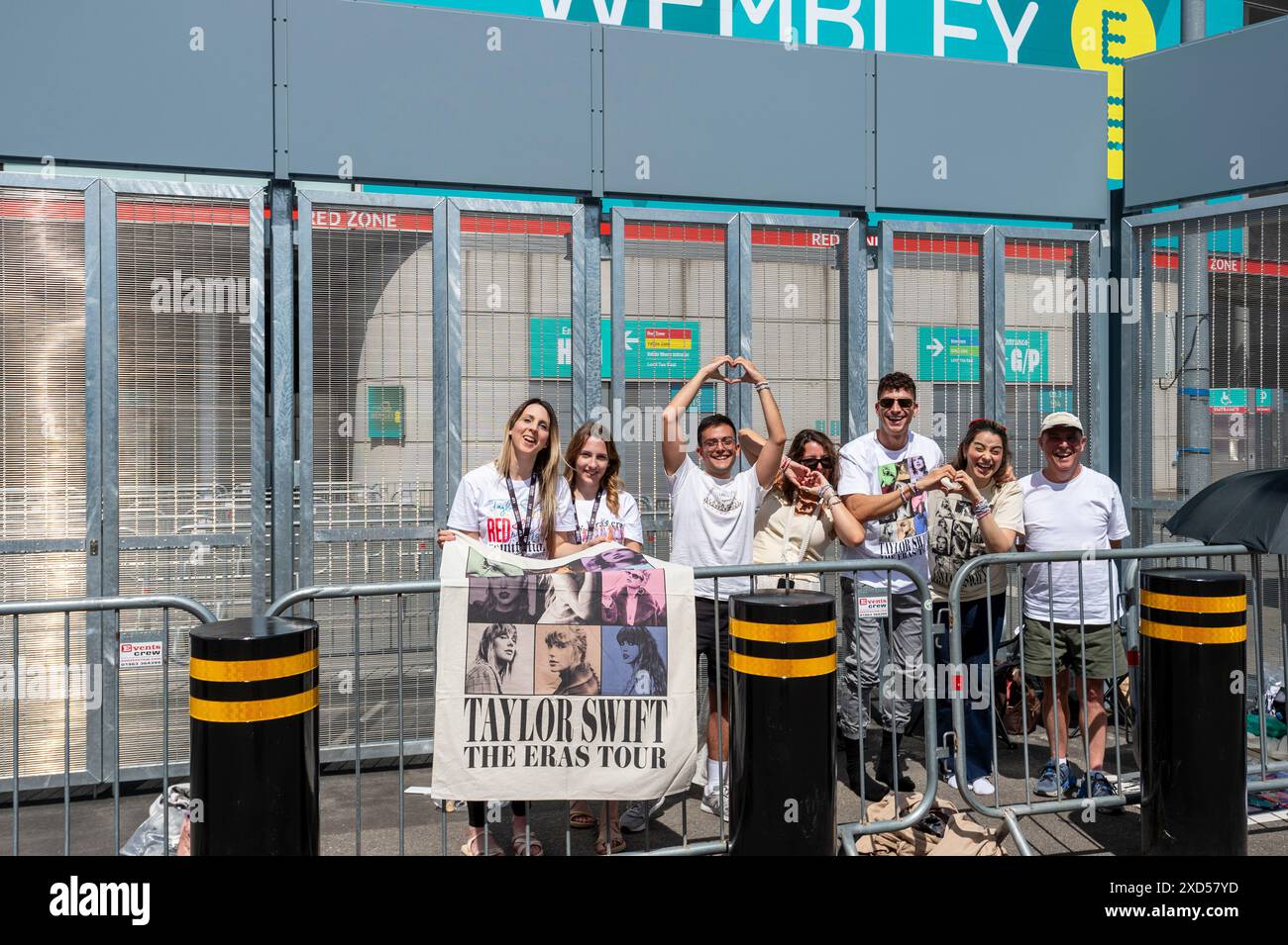 London, UK. 20 June 2024. The first fans (Swifties) at the front of the ...