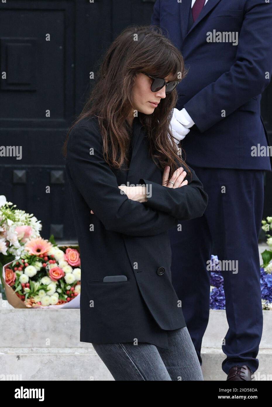 Paris, France. 20th June, 2024. Marine Vatch leaving the funeral ...