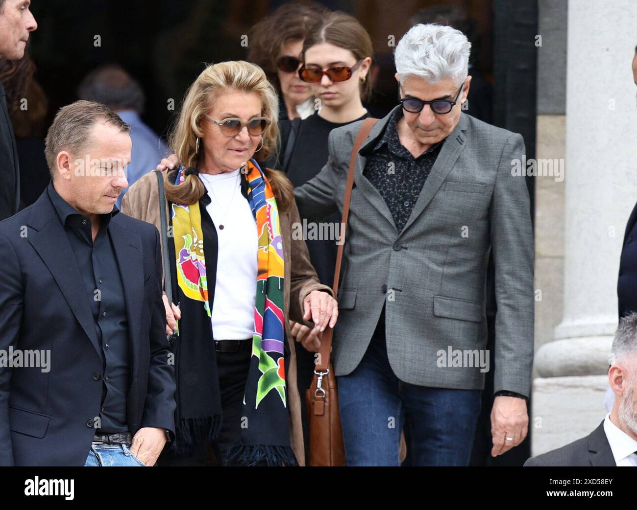 Paris, France. 20th June, 2024. leaving the funeral ceremony for French ...