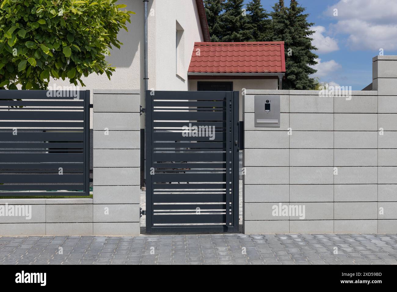Gate Intercom System for Home Security Stock Photo - Alamy
