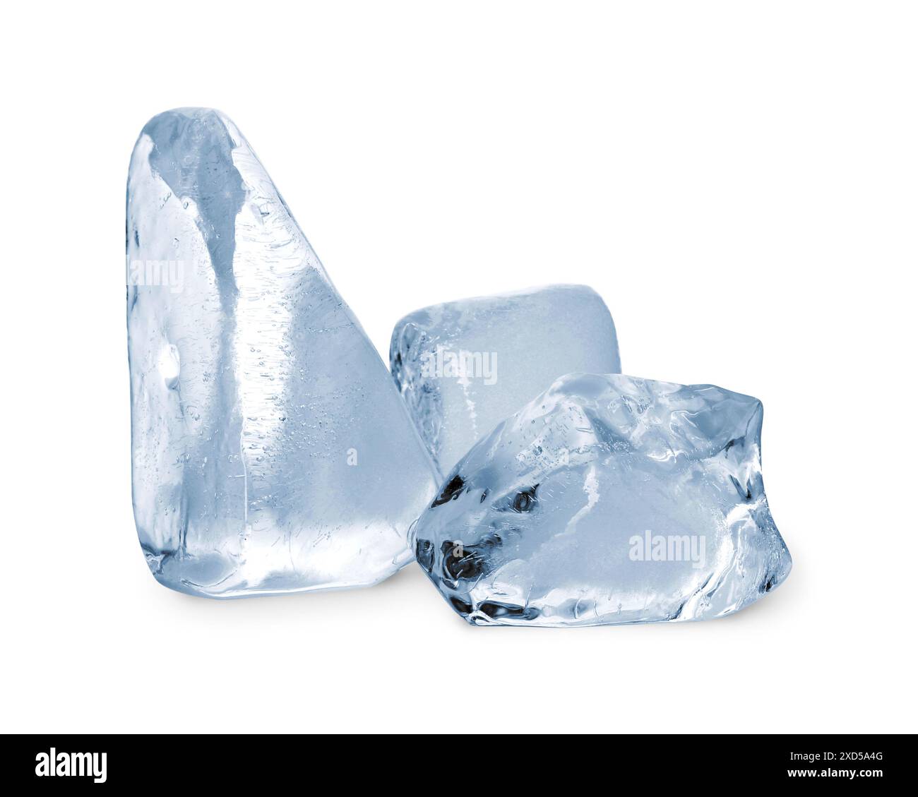 Pieces of crushed ice isolated on white Stock Photo - Alamy