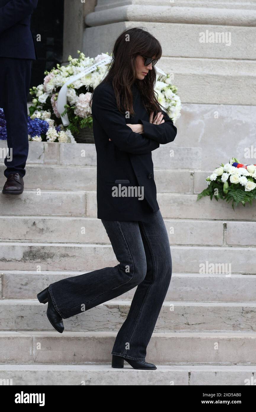 Paris, France. 20th June, 2024. Marine Vatch leaving the funeral ...