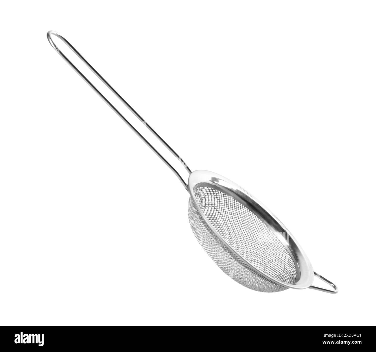 One metal sieve isolated on white. Kitchen utensil Stock Photo - Alamy