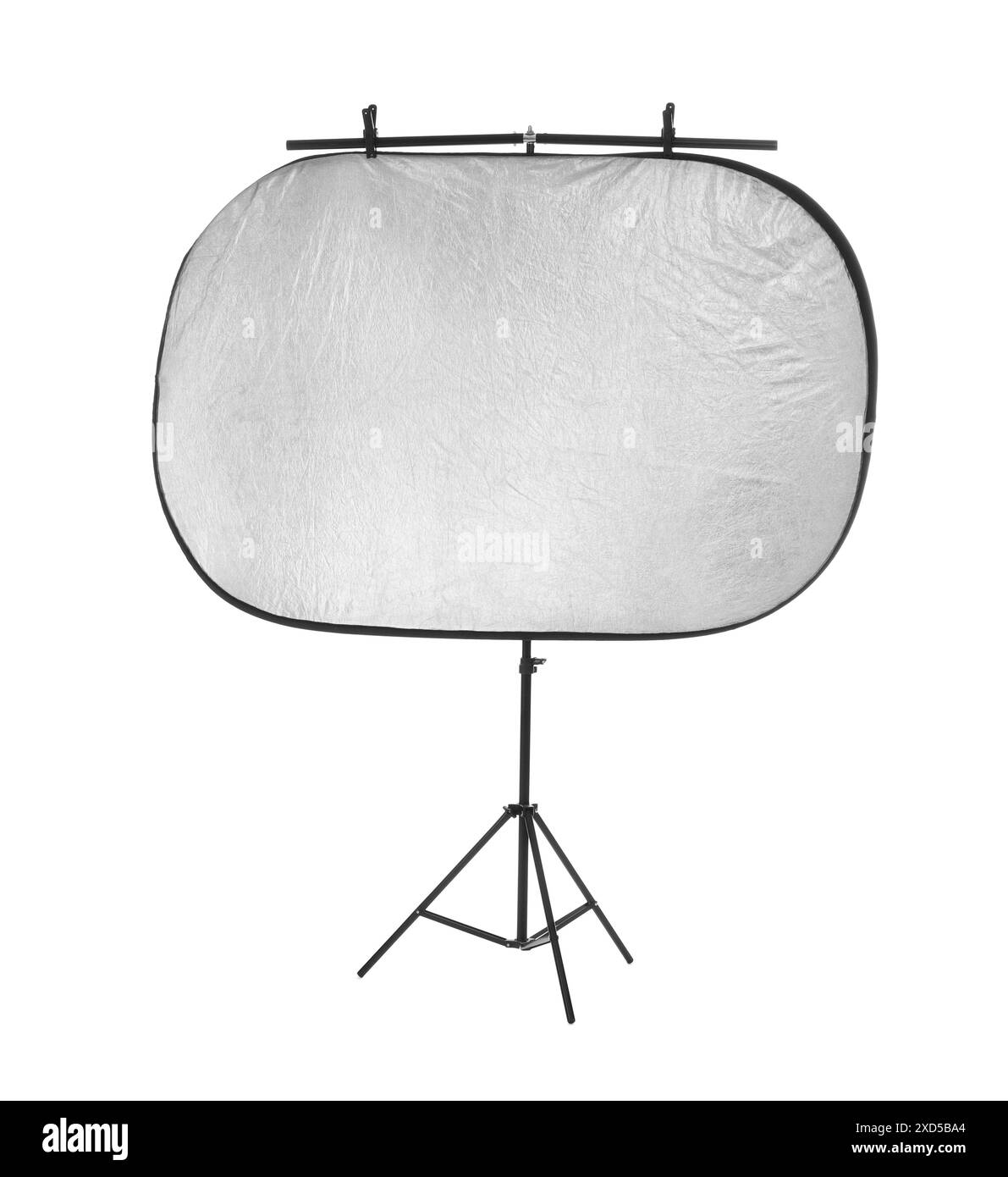 Stand with reflector isolated on white. Photo studio equipment Stock ...