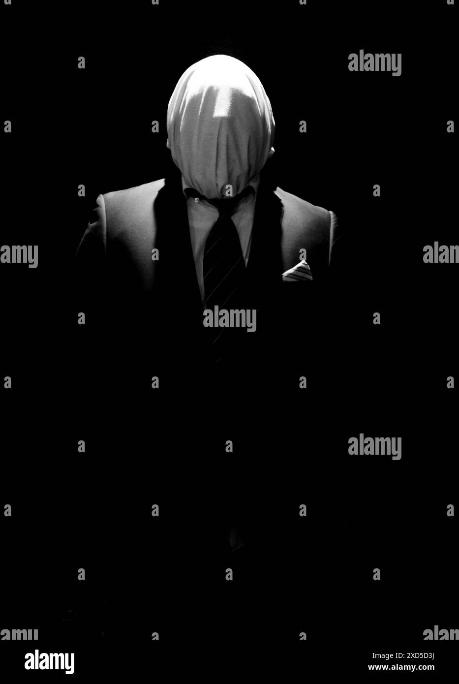 self portrait- scary masked figure Stock Photo - Alamy