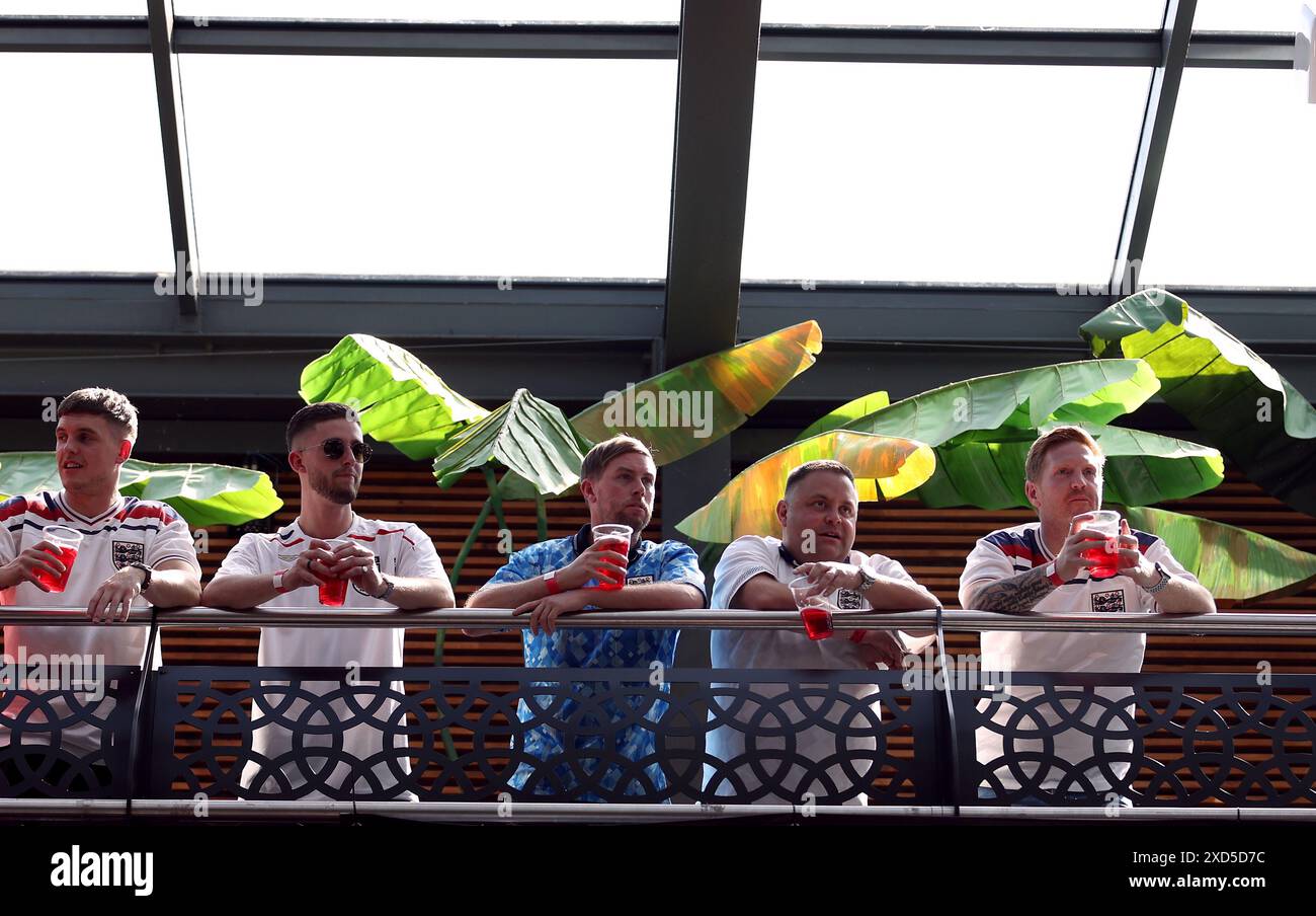 England fans at the 4theFans Greenwich Fan Park in London watching the ...