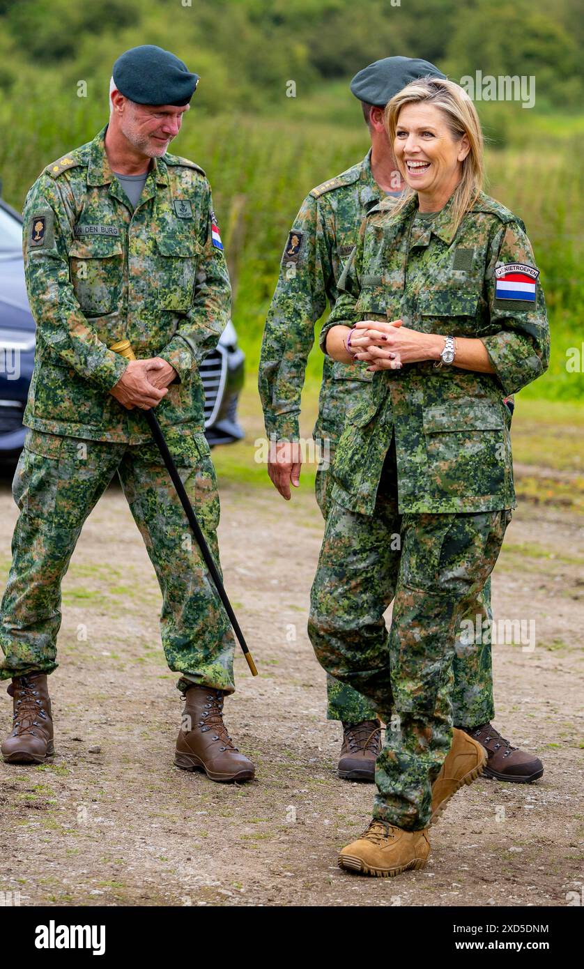 Queen Maxima of The Netherlands at the Defensiecomplex Fort Crevecoeur ...