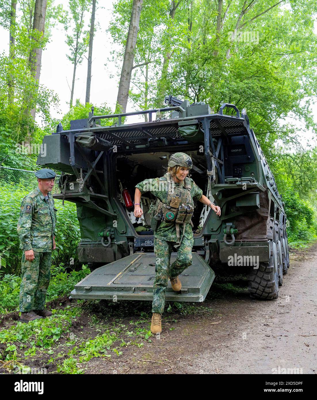 Queen Maxima of The Netherlands at the Defensiecomplex Fort Crevecoeur ...
