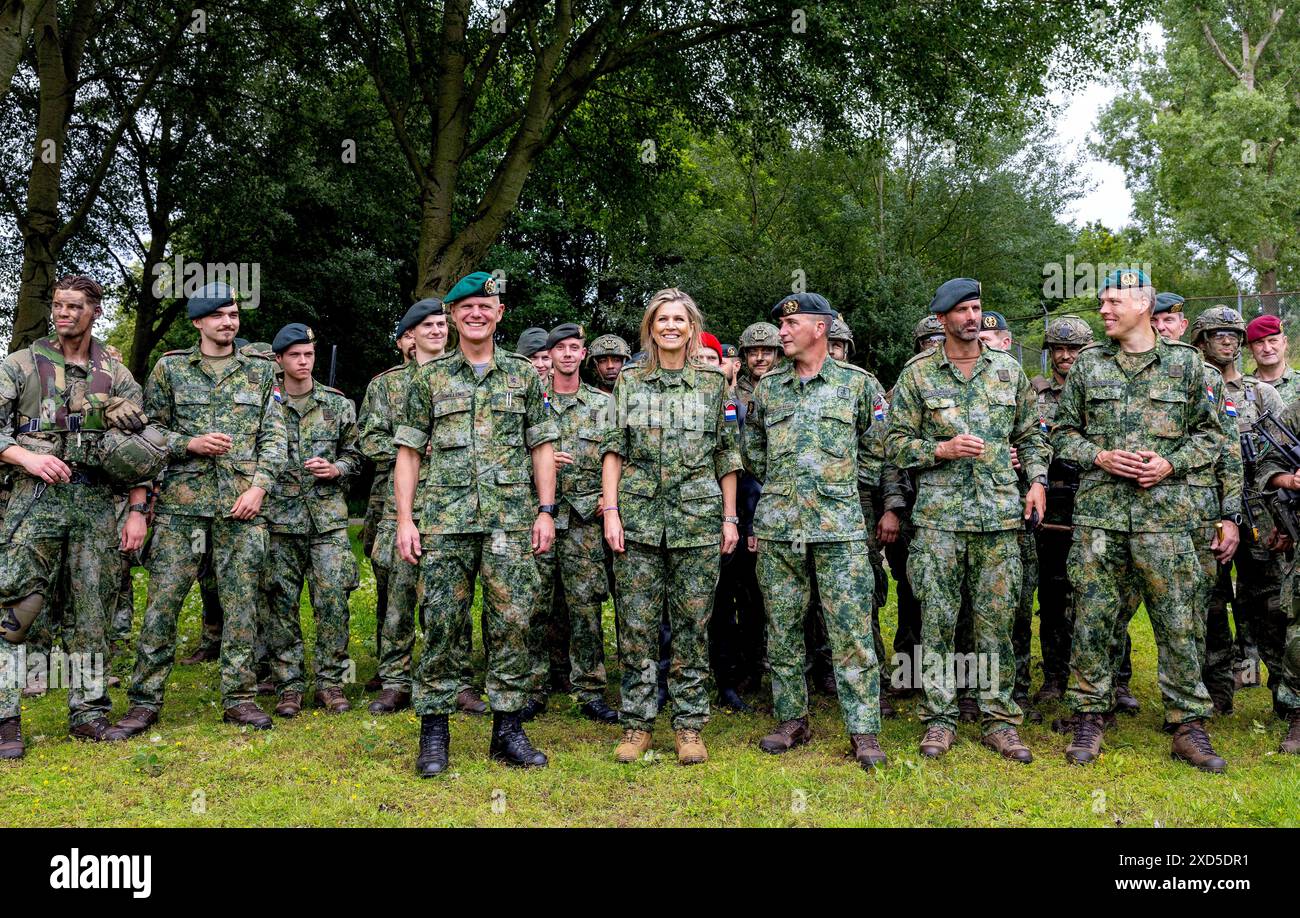 Queen Maxima of The Netherlands at the Defensiecomplex Fort Crevecoeur ...