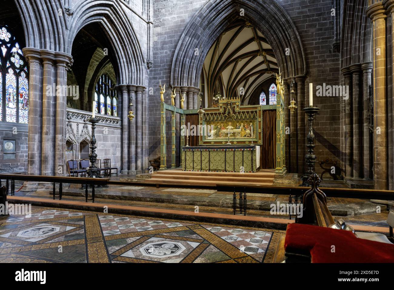 Chester Cathedral interior view of the the High Altar, Chester ...