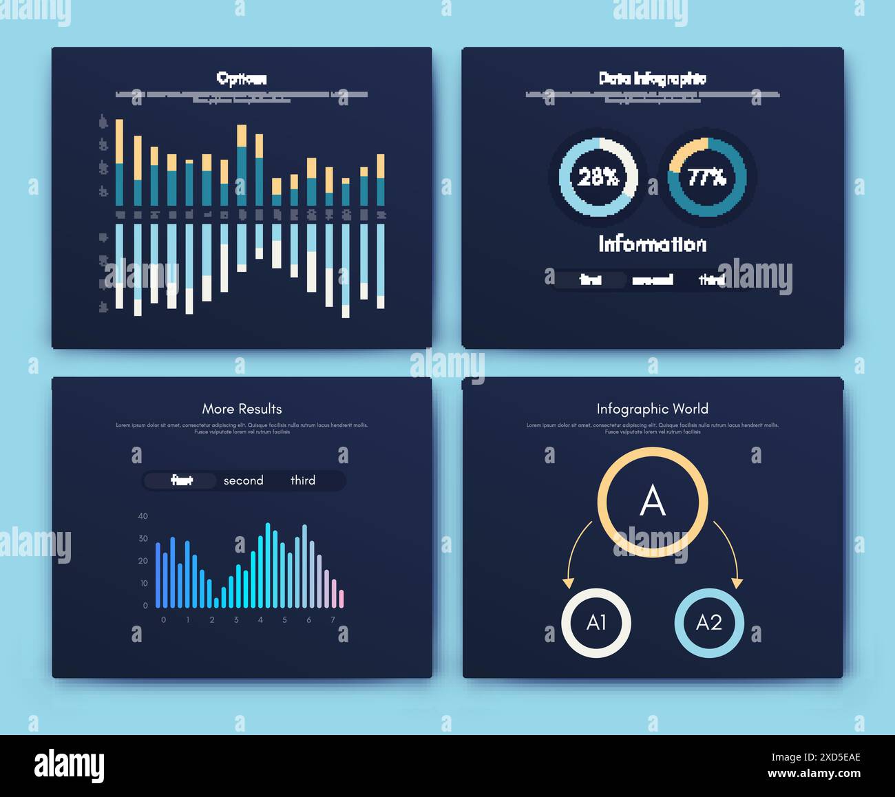 Vector graphics infographics with mobile phone. Template for creating ...