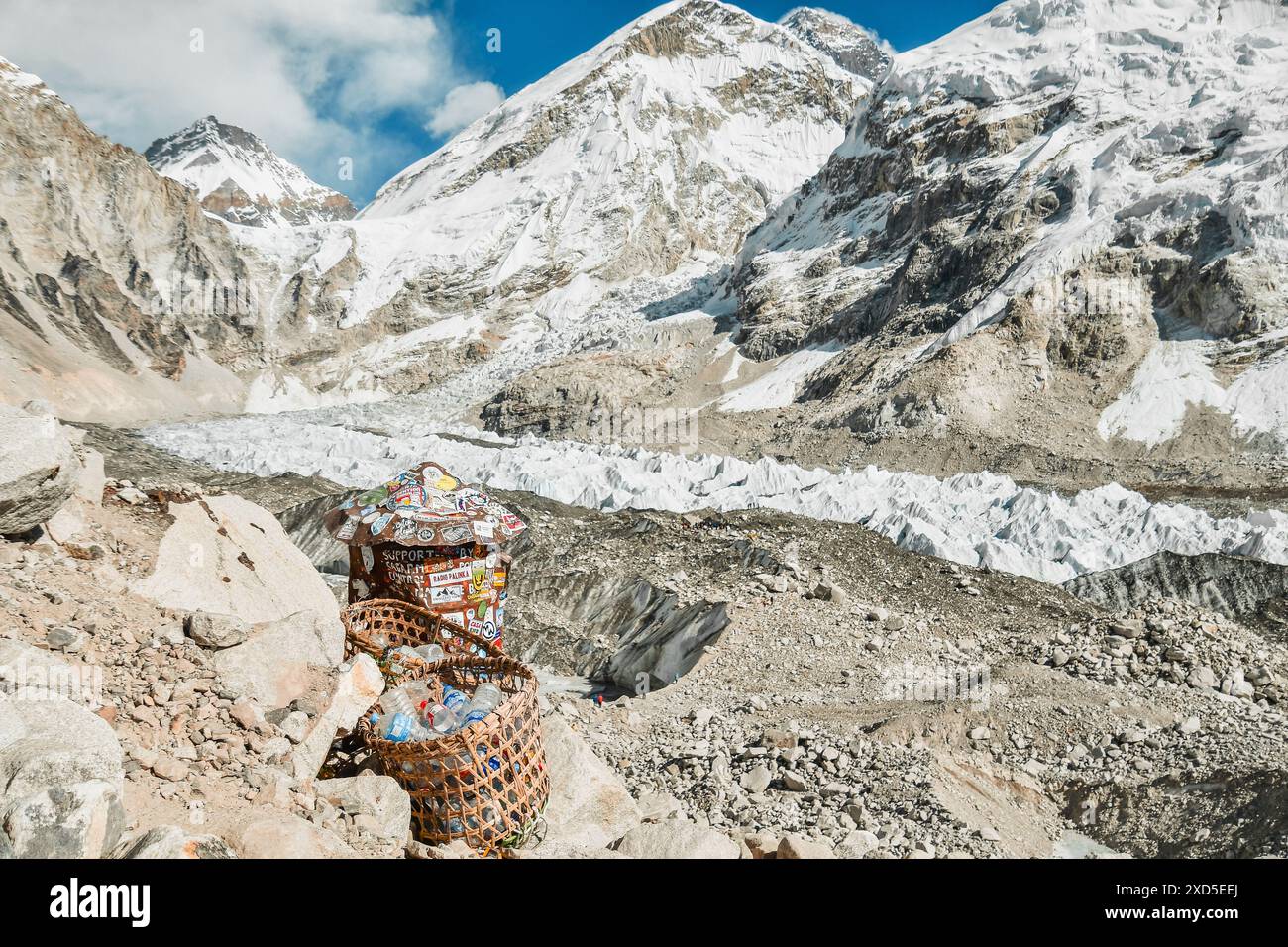 Sagarmatha national park, Nepal - 22nd november, 2023: Plastic bottles ...
