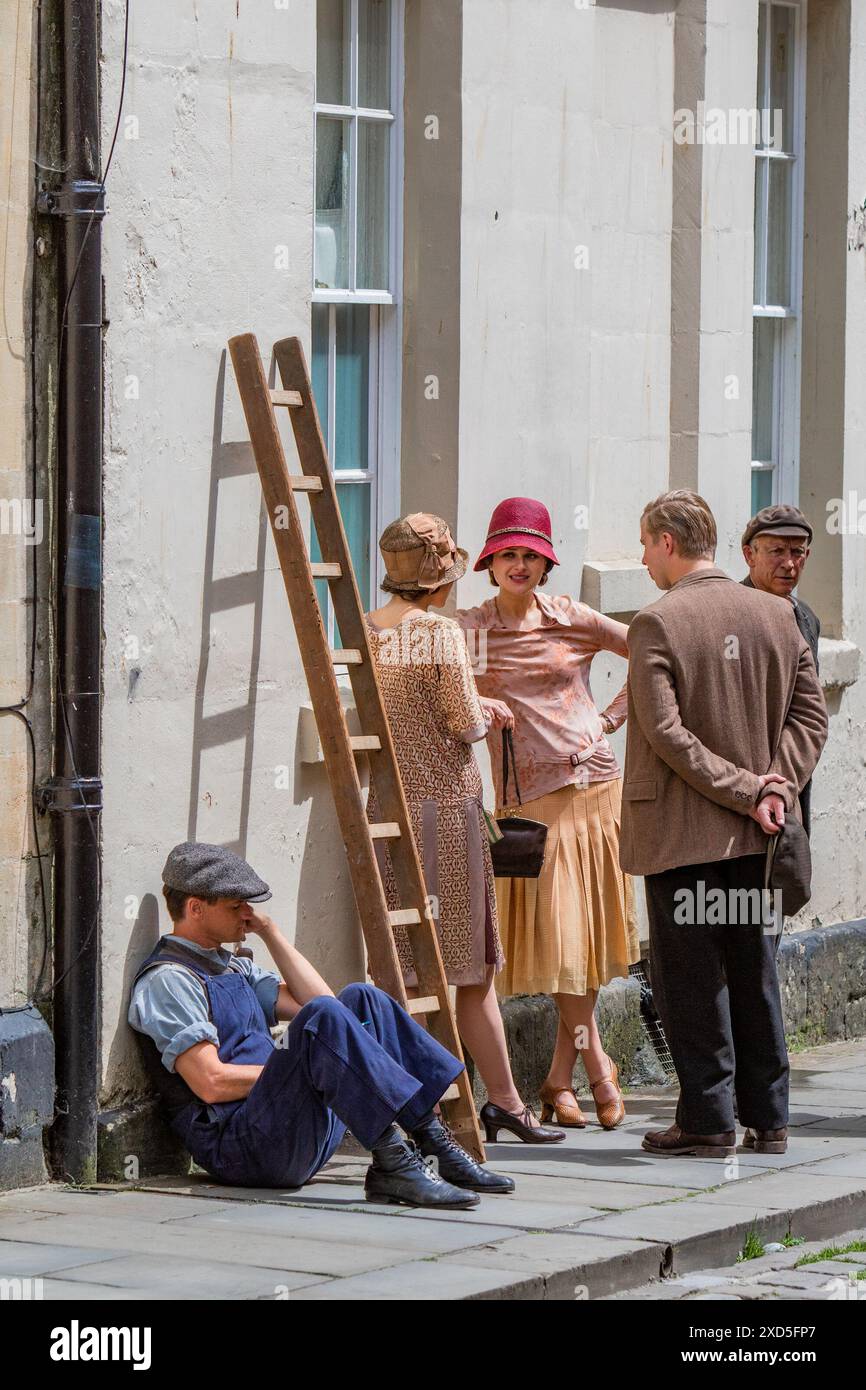 Filming takes place in Bath, UK for Agatha Christie's The Seven Dials ...