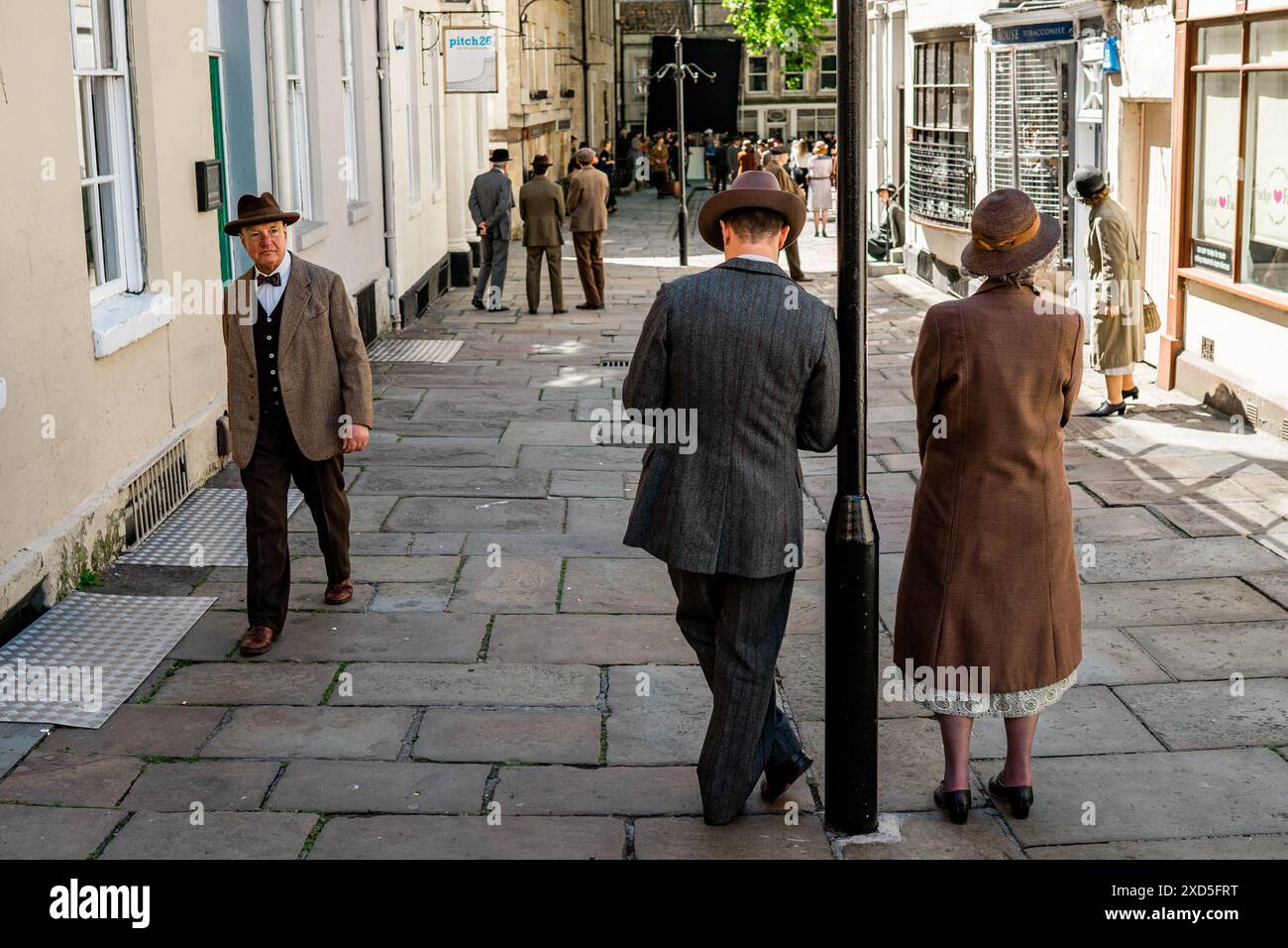 Filming takes place in Bath, UK for Agatha Christie's The Seven Dials ...