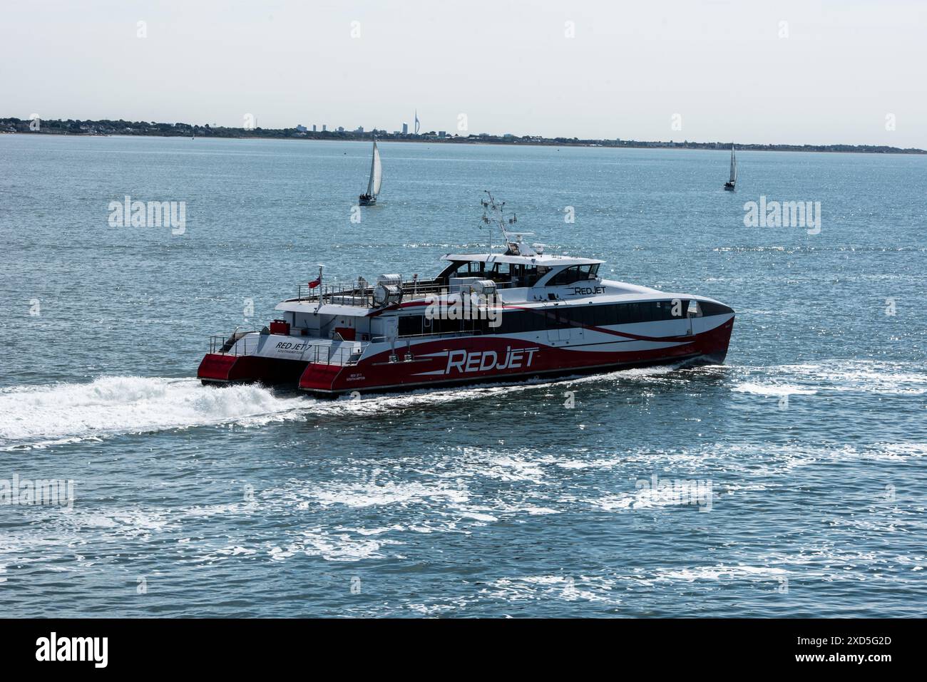 Red Funnel and Red Jet Ferry with Isle of Wight Festival Terminal ...