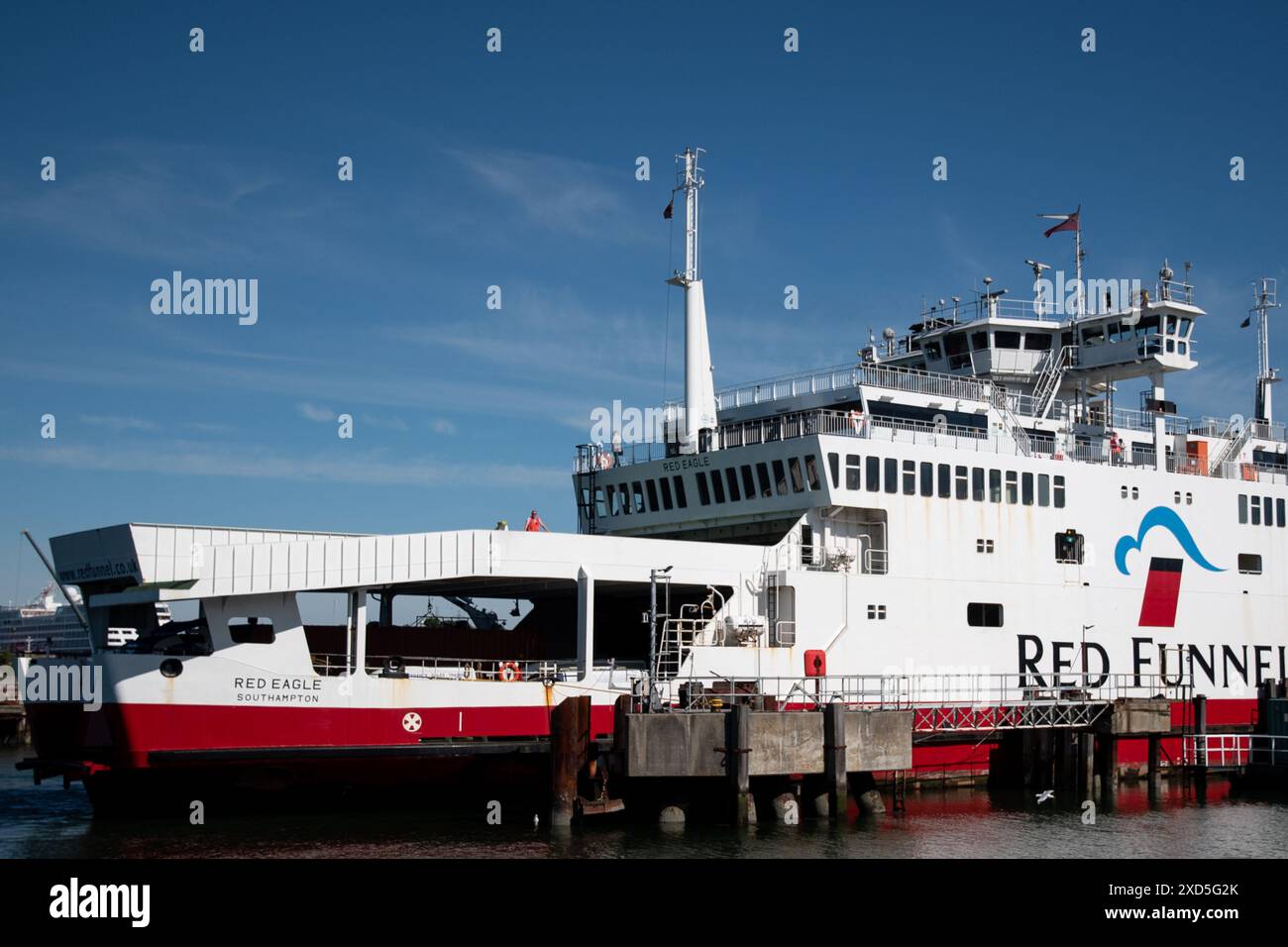 Red Funnel and Red Jet Ferry with Isle of Wight Festival Terminal ...