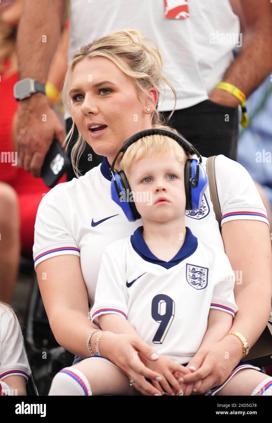 Kate Goodland, the wife of England's Harry Kane, before the UEFA Euro ...