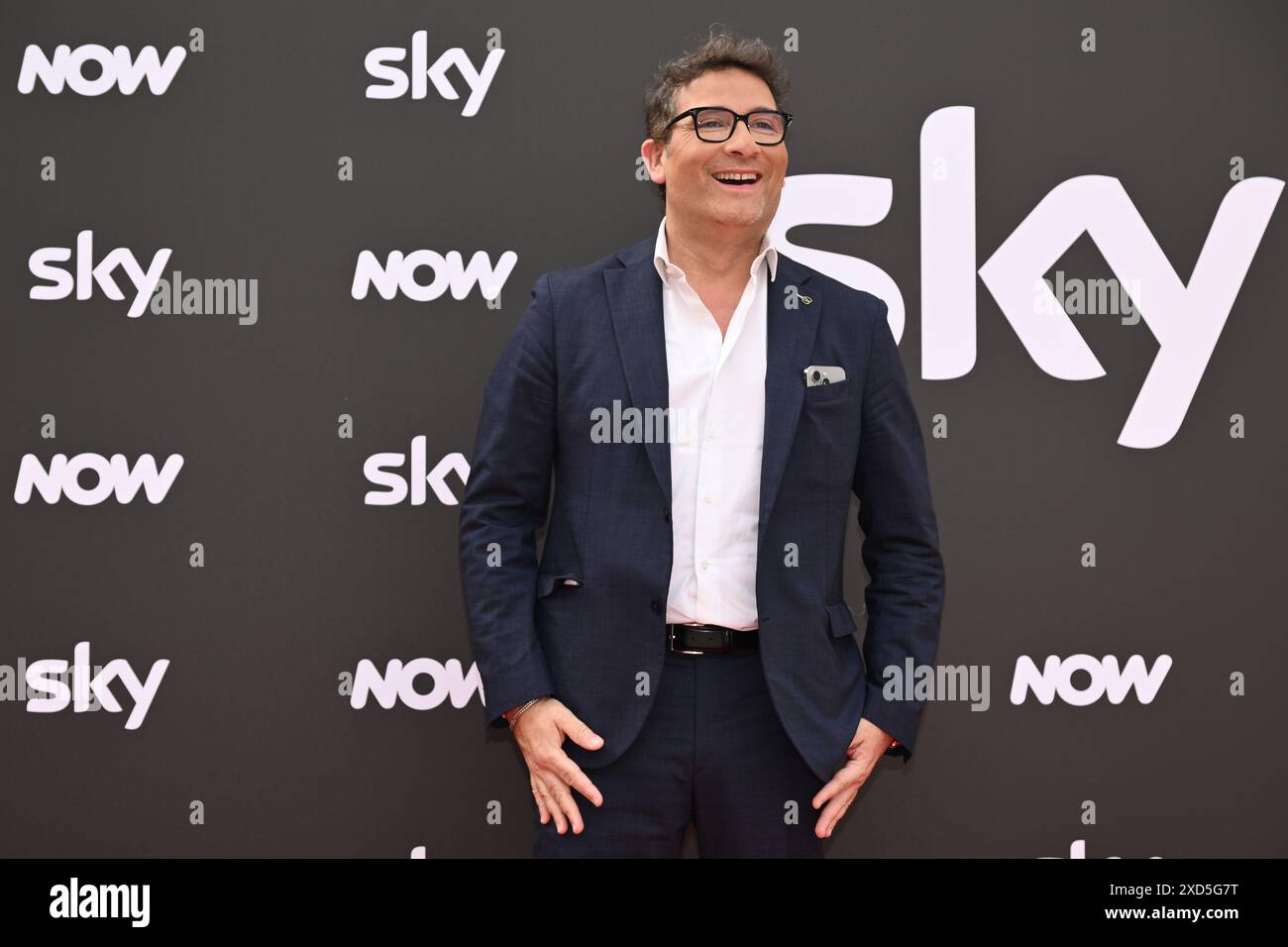 Alessio Viola is attending the Photocall SKY Program at Barberini Palace in Rome, Italy, on July ...