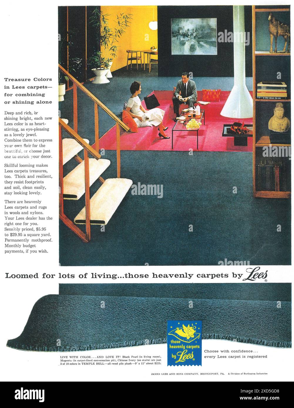1960s Lees carpets ad Stock Photo - Alamy