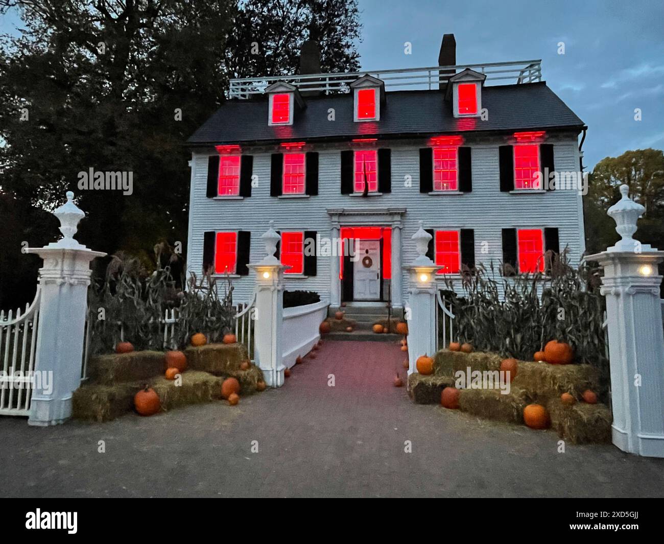 At night, the Ropes Mansion, Allison's house in the movie Hocus Pocus ...