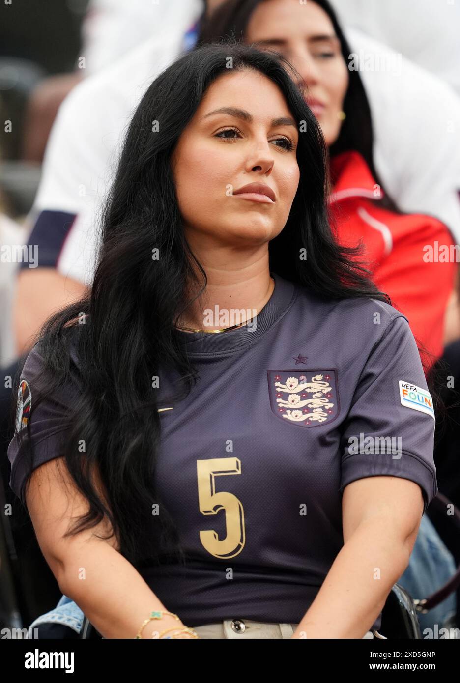 Olivia Naylor, girlfriend of England's John Stones, before the UEFA Euro 2024 match at the ...