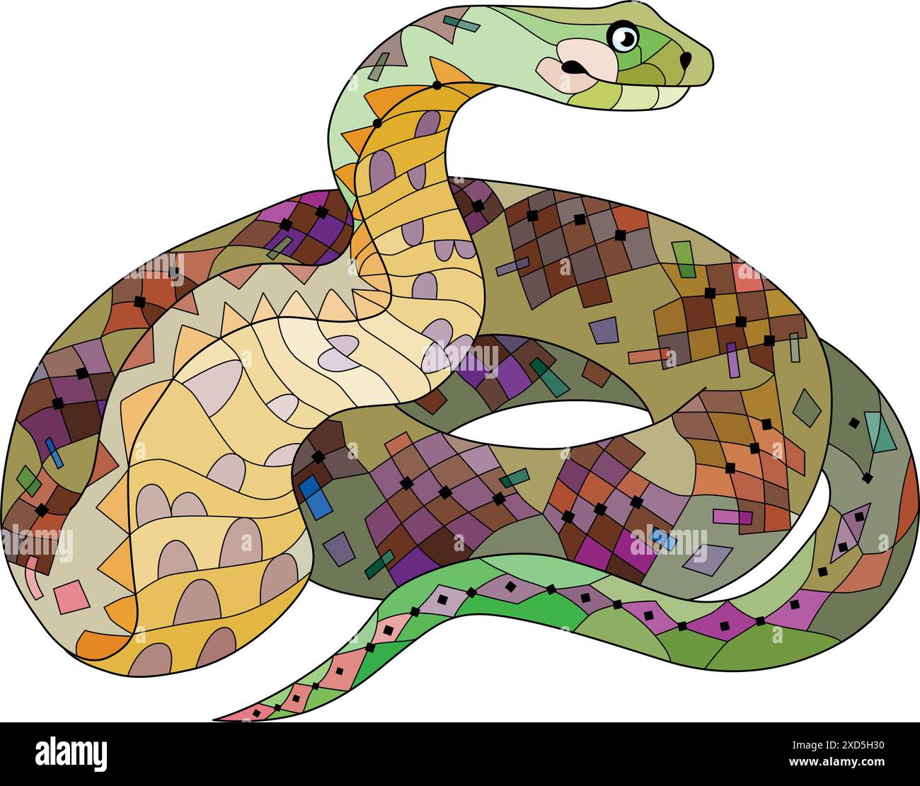 Hand drawn zentangle snake for t-shirt and other decorations Stock ...