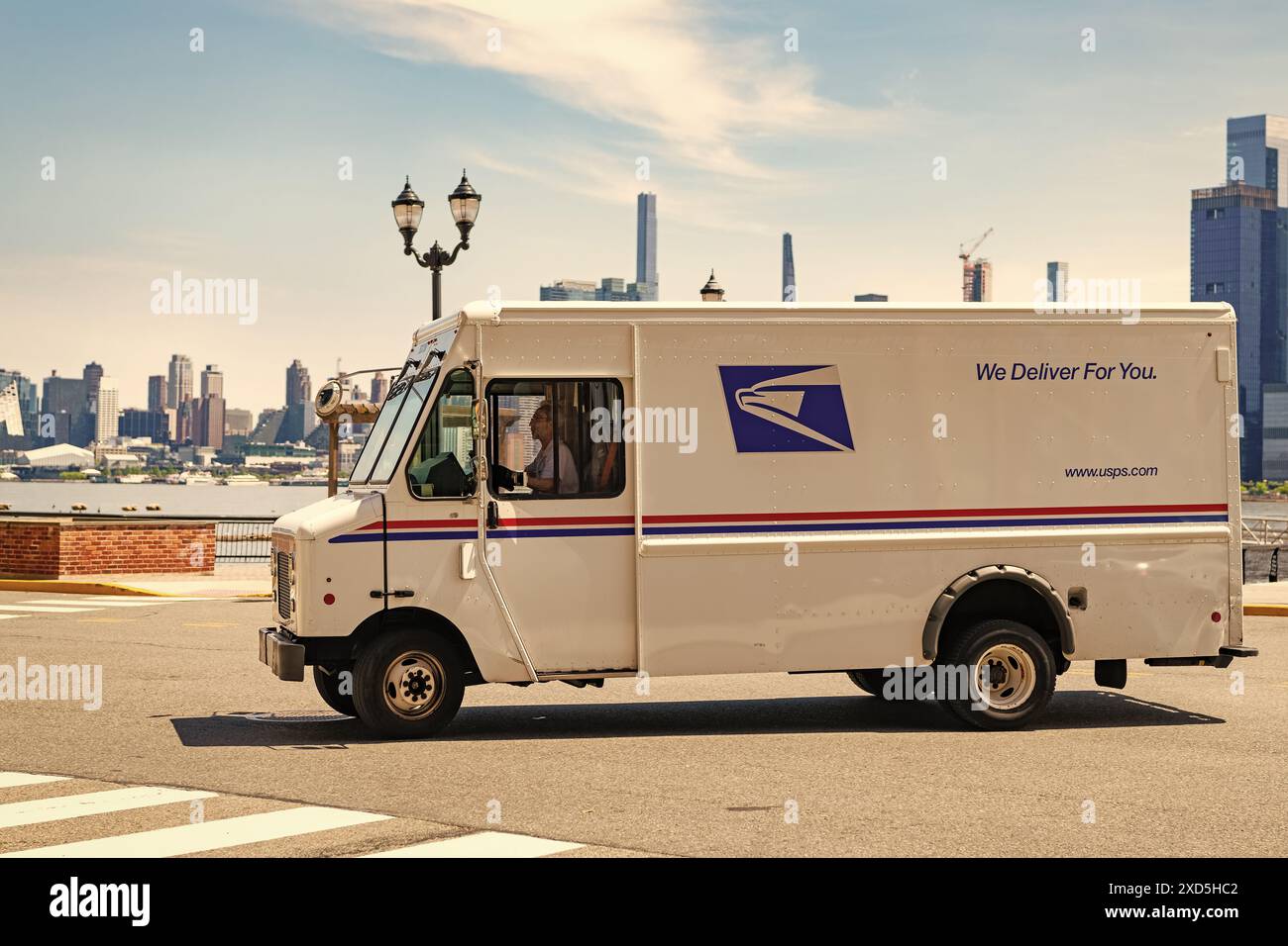New York City, USA - May 09, 2023: uspd postal delivery service truck ...