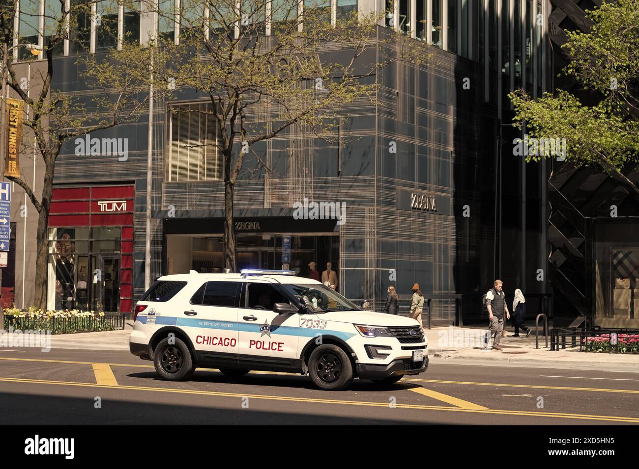 Chicago, USA - April 27, 2023: Law enforcement agency Chicago Police ...