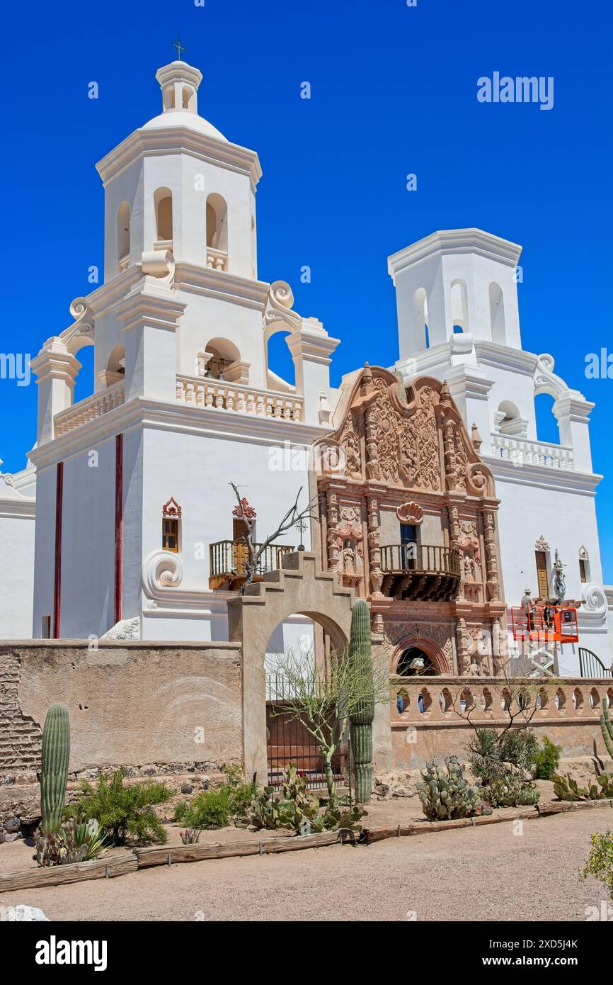 San Xavier del Bac Mission church — Tucson Arizona, April 2024 Stock ...