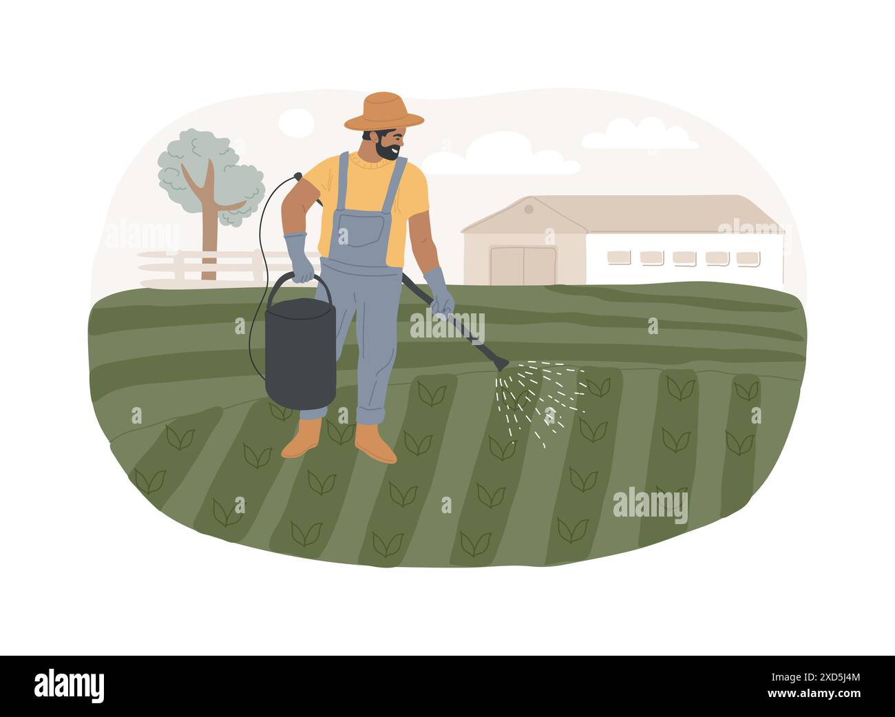 Biological pest control isolated cartoon vector illustrations Stock ...