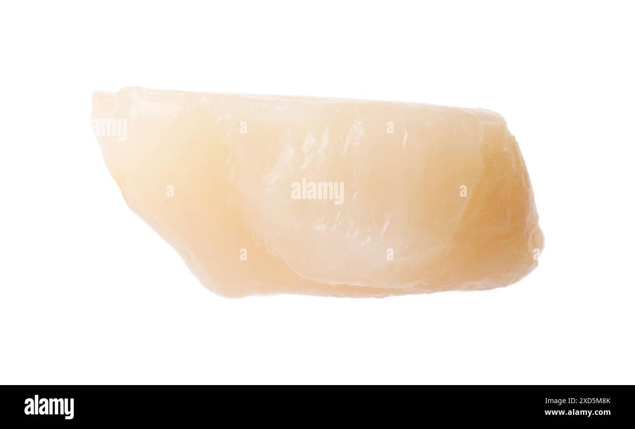 One fresh raw scallop isolated on white Stock Photo - Alamy