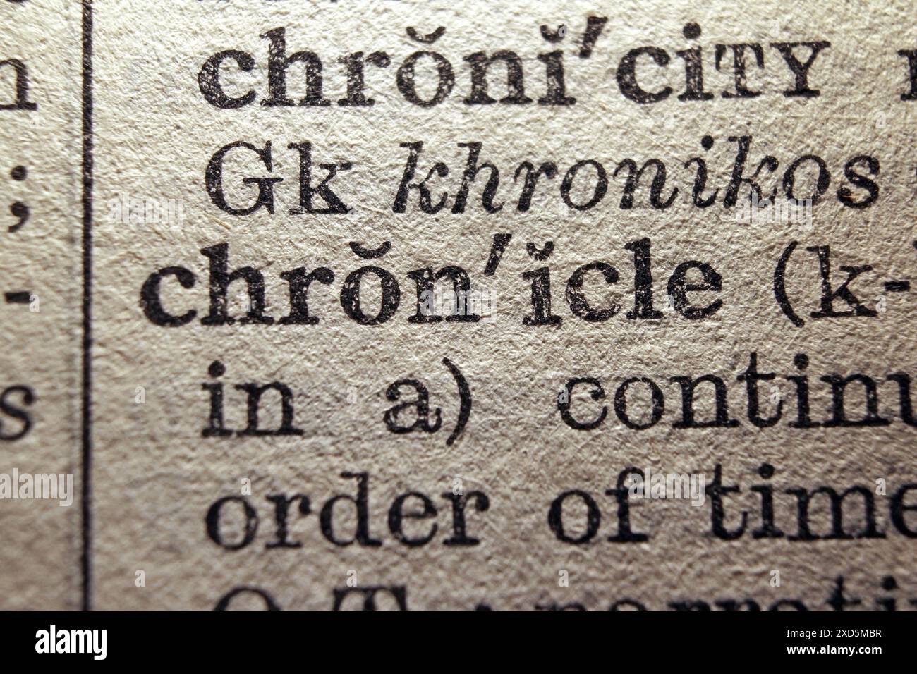 Chronicity hi-res stock photography and images - Alamy
