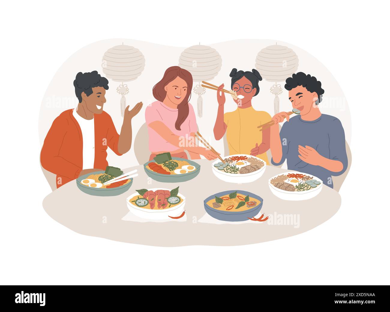 Beautiful thai food restaurant Stock Vector Images - Alamy