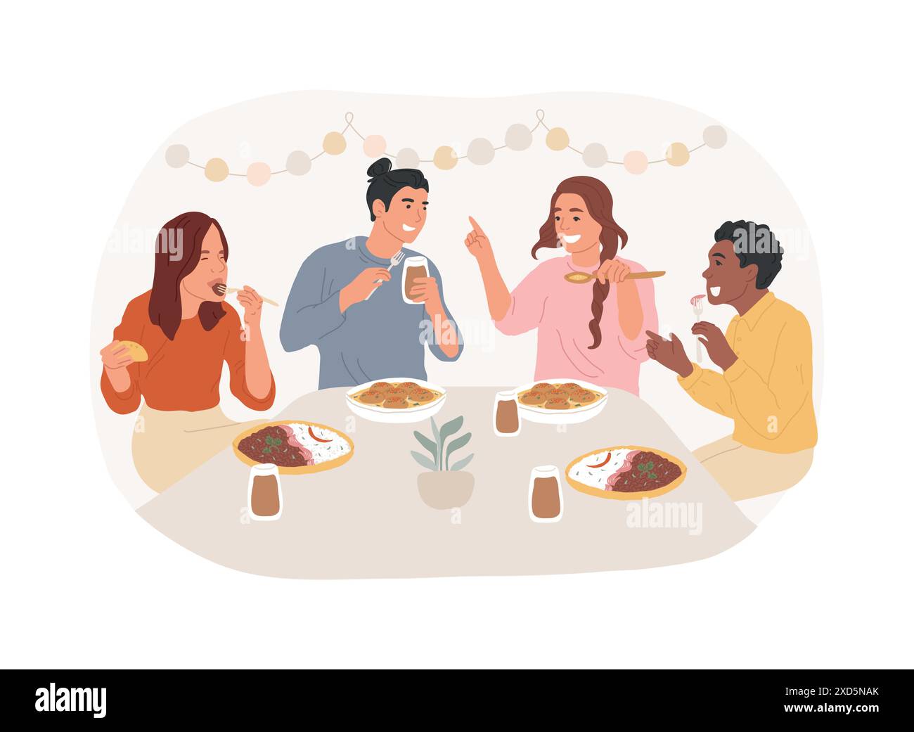 Indian restaurant isolated cartoon vector illustrations Stock Vector Image & Art - Alamy