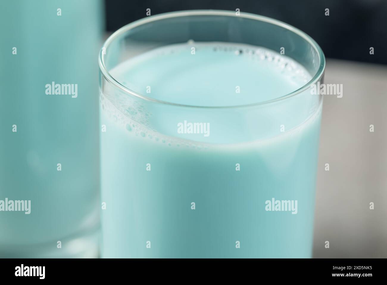 Homemade Space Blue Milk Drink in a Glass Stock Photo - Alamy